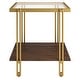 Inez Modern Metal and Glass Side Table - Bed Bath & Beyond - 30614158