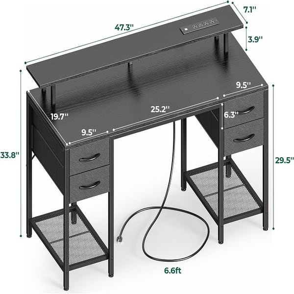 47 inch Computer Desk with 4 Drawers - Bed Bath & Beyond - 39975216