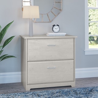 Cabot Modern 2 Drawer Lateral File Cabinet in Linen White Oak - Bed ...