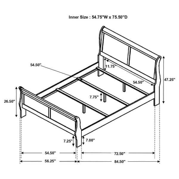 sleigh bed dimensions