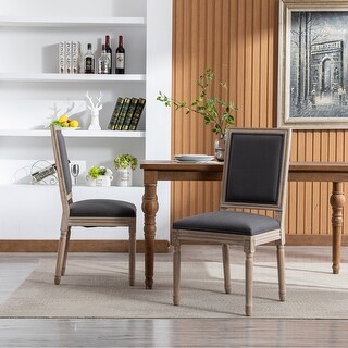 Linen Accent Chairs Dining Bench Upholstered Side Chairs(Set of 2 ...