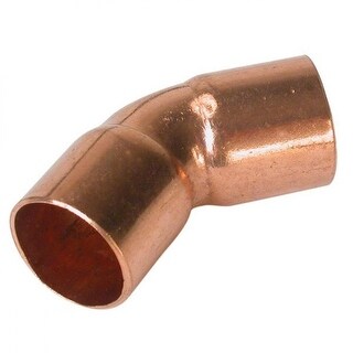 American Imaginations 2 in. x 2 in. Copper 45 Elbow - Wrot; Copper ...