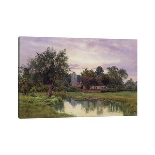 iCanvas "Evening, Hemingford Grey Church, Huntingdonshire" by William ...