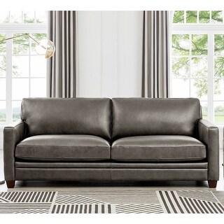 Hydeline Naples Top Grain Leather Sofa Couch - Bed Bath & Beyond - 40542968