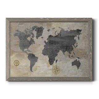 Modeled World Map-Premium Framed Canvas - Ready to Hang - Bed Bath ...