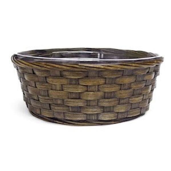 Brown Wicker Round Basket - Bed Bath & Beyond - 36879203