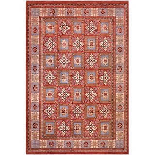 Shabby Chic Ziegler Shad Rust/Blue Wool Rug - 9 ft. 0 in. X 11 ft. 10 ...