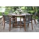 Eilaf 7-Piece Eucalyptus Lazy Susan Dining Set With 6 Stacking Rope ...