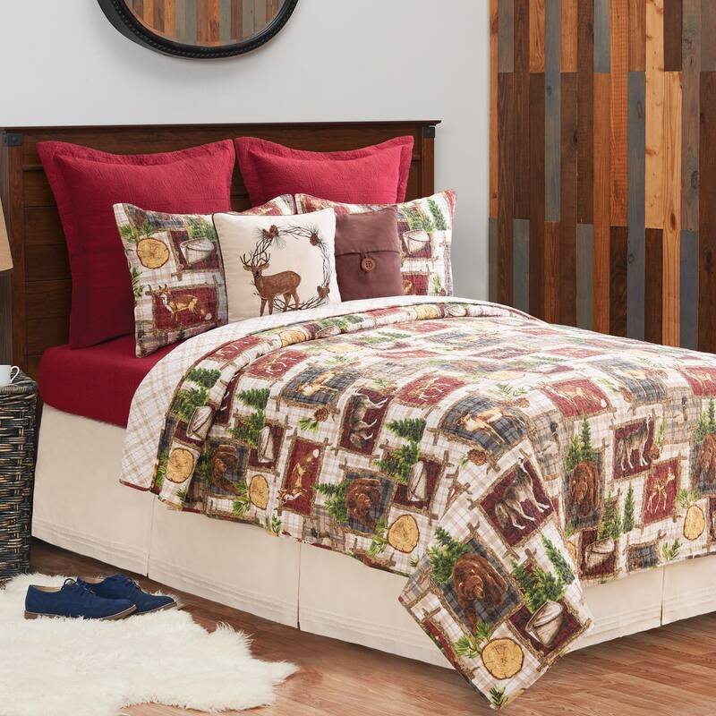Bryson Retreat Reversible Rustic Full/Queen Quilt Set - Overstock ...