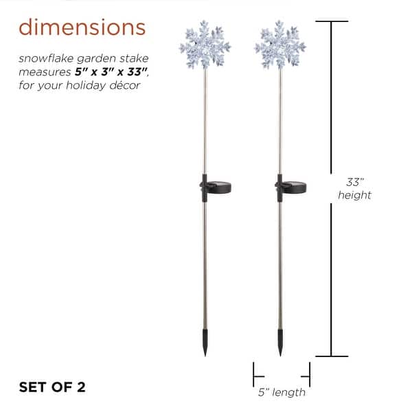 Alpine Corporation Outdoor Garden Stakes LED Lights (Set of 2) - Bed ...