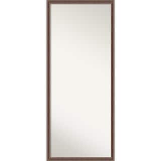 Non-Beveled Wood Full Length Floor Leaner Mirror - Distressed Rustic ...