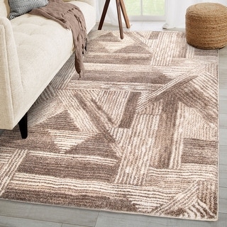 Orian Rugs Nirvanna Atherton Gray Abstract Stain Resistant Area Rug ...