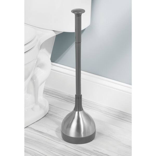 mDesign Bathroom Toilet Bowl Plunger and Cover - 21.62 X 5.65 - Bed ...