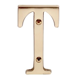 Letter T House Letters Solid Bright Brass 3 | Renovator's Supply - Bed ...