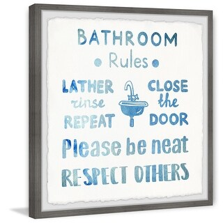 'Respect Bathroom Rules' Framed Painting Print - Bed Bath & Beyond ...
