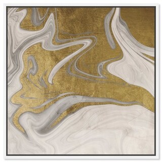 Oliver Gal 'Pool of Gold' Abstract Gold Wall Art Canvas Print - Bed ...