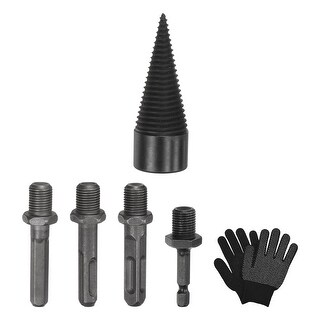 Wood Splitter Drill Bit Firewood Log Splitter Drill Bit with Gloves for ...