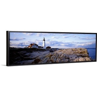 "Portland Head Lighthouse Cape Elizabeth ME" Black Float Frame Canvas ...