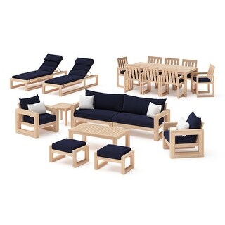 Benson 19 Piece Sunbrella Outdoor Patio Estate Collection Seating Set ...