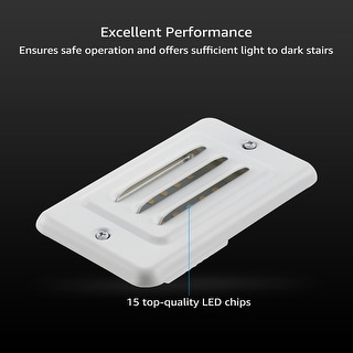 3/6-Pack LED Step Lights, Wall Mount Horizontal Stair Lighting with ...