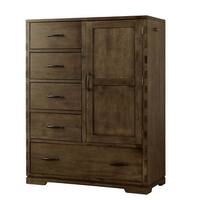 Dovetail 42" Wide Contemporary Wood Chifferobe, Graphite Gray - Bed ...