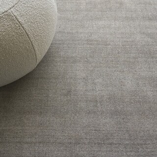 EXQUISITE RUGS Sanctuary Hand-loomed Bamboo Silk/Wool Dark Taupe Area ...