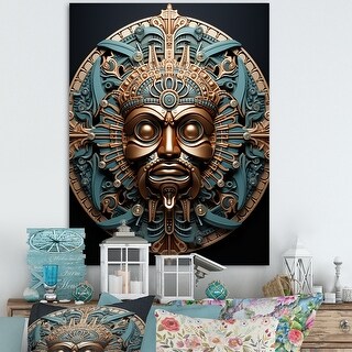 Designart "Native Art Strength Mask II" Native American Art Wall Art ...