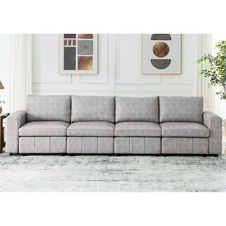 Modern Sectional Sofa Set Modular Recliner Settee, Piano Keys Accent ...