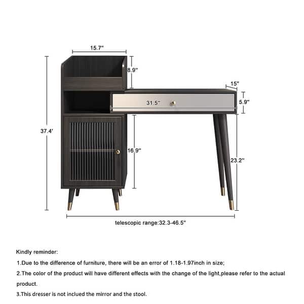 Romision 1 Drawer Dresser with Side Cabinet Storage - Bed Bath & Beyond ...
