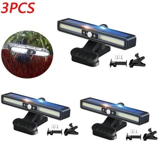 3 Pcs Solar LED Motion Sensor Fence Lamp - Bed Bath & Beyond - 40407077