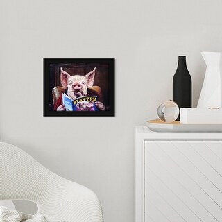 Male Chauvinist Pig Framed Art Enhanced Gel Finish No Glass - Bed Bath ...