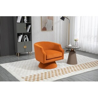 Round Accent Chairs Sofa 360 Degree Swivel Cuddle Barrel Armchairs with ...