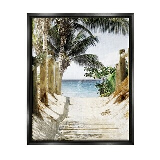 Stupell Tropical Sandy Path Framed Floater Canvas Wall Art Design by ...