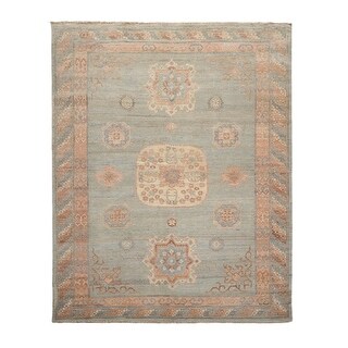 Hand Knotted Afghan Oushak Mint Wool Traditional Oriental Area Rug - 8 ...