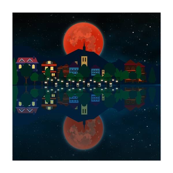 Blood Moon Illustrations Night Art Print/Poster - Bed Bath & Beyond ...