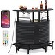 3-Tier Smart Bar Unit with Led Lights Liquor Bar Table - Bed Bath ...