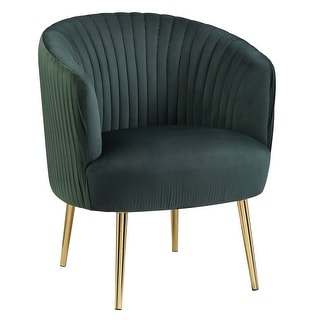 Green and Gold Tufted Back Barrel Chair - Bed Bath & Beyond - 43416001