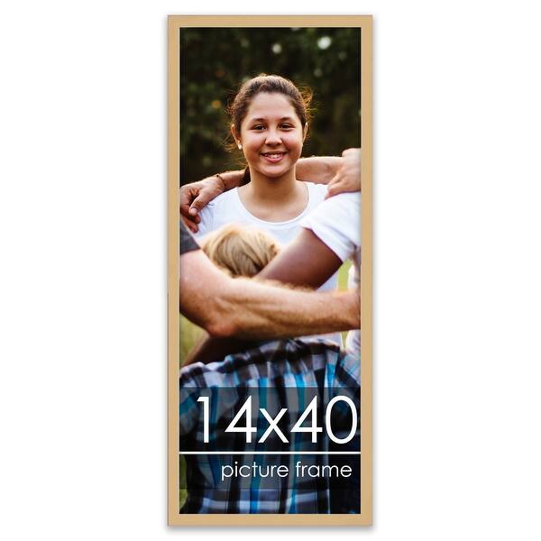 14x40 Traditional Natural Complete Wood Panoramic Frame with UV Acrylic ...