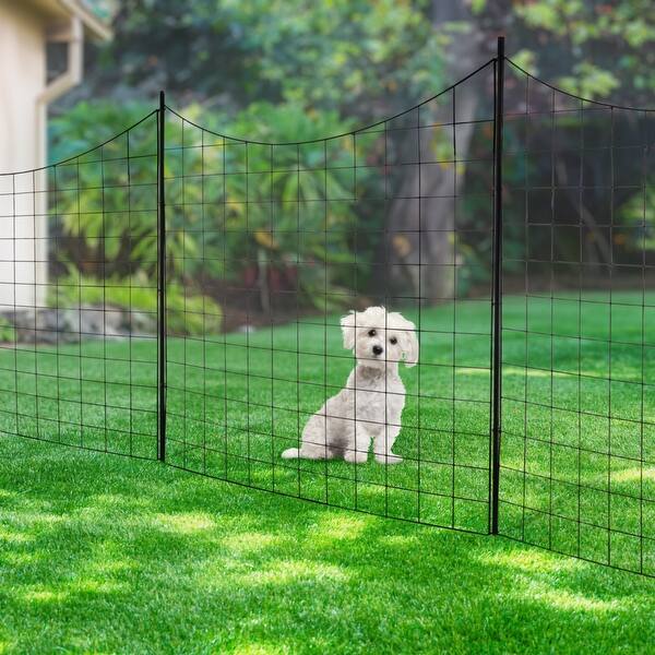 Garden Fence - 39-Inch-Tall No Dig Decorative Wire Fencing with 4 Fence ...
