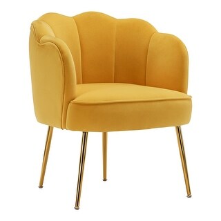 Modern Velvet Accent Barrel Chairs Shell Shape Chairs, Upholstered ...