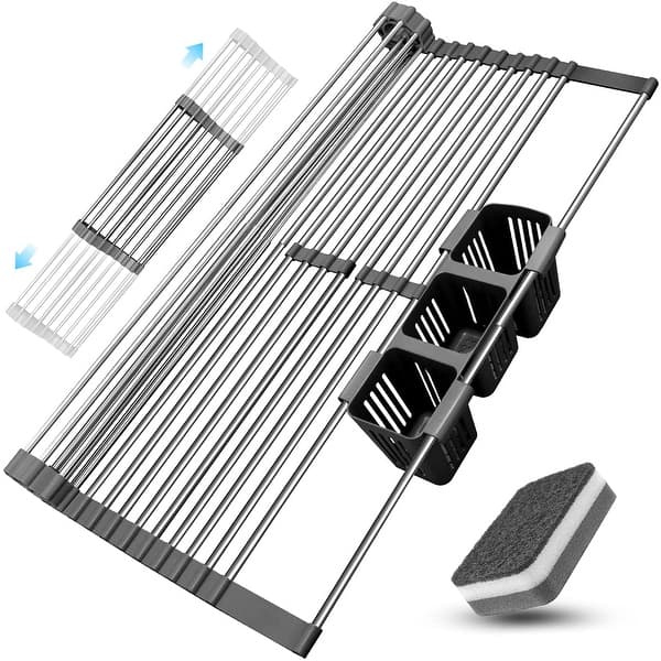 Roll Up Dish Drying Rack Over The Sink Dish Drying Rack Kitchen ...