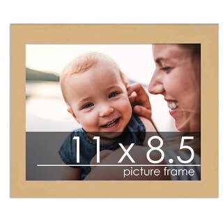 11x8.5 Traditional Natural Complete Wood Picture or Document Frame with ...