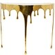 Gold Aluminum Metal Drip Console Table with Melting Designed Legs and ...