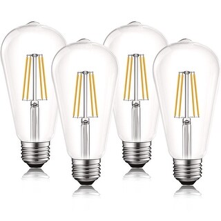 Luxrite LED Edison Bulbs 75W Equivalent ST19 ST58 3000K Soft White 800 ...