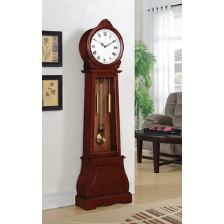 Wilford Brown Red Grandfather Clock with Chime - Bed Bath & Beyond ...