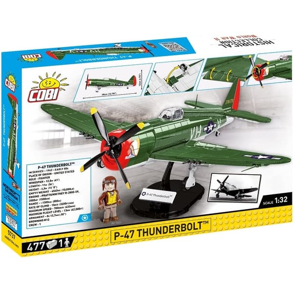 COBI HC WWII P-47 Thunderbolt Military Aircraft Construction Blocks ...