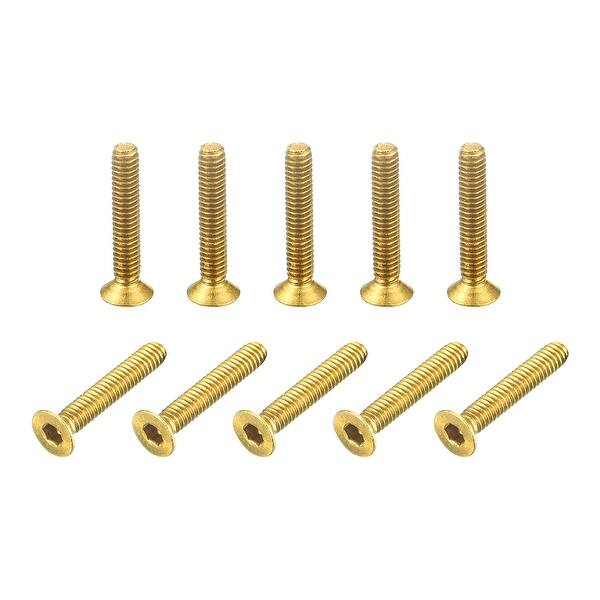 Flat Head Socket Cap Screw Brass Inner Hex Drive Fasteners Bolts - Bed ...