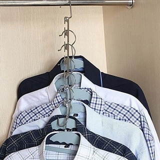 Metal Clothes Hanging Chain Closet Hanger Shirts Pants Hook Save Space ...