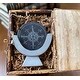 Compass Soapstone Sculpture, Light Gray Stone in Banana Fiber Box - Bed ...