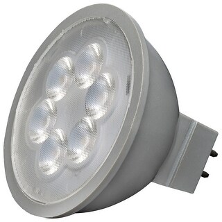 4.5 W MR16 LED Silver Finish 3000K GU5.3 Base 360L 12V - Gray - Bed ...
